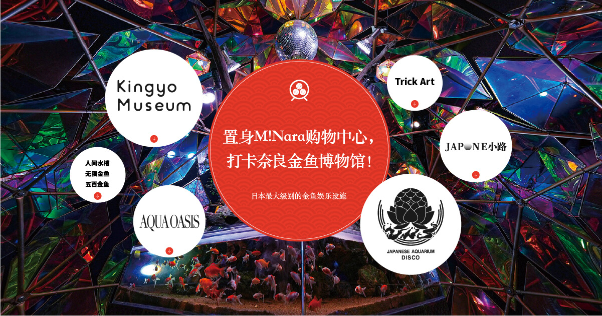 置身M!Nara购物中心，打卡奈良金鱼博物馆！ | 日本最大级别的金鱼娱乐设施
